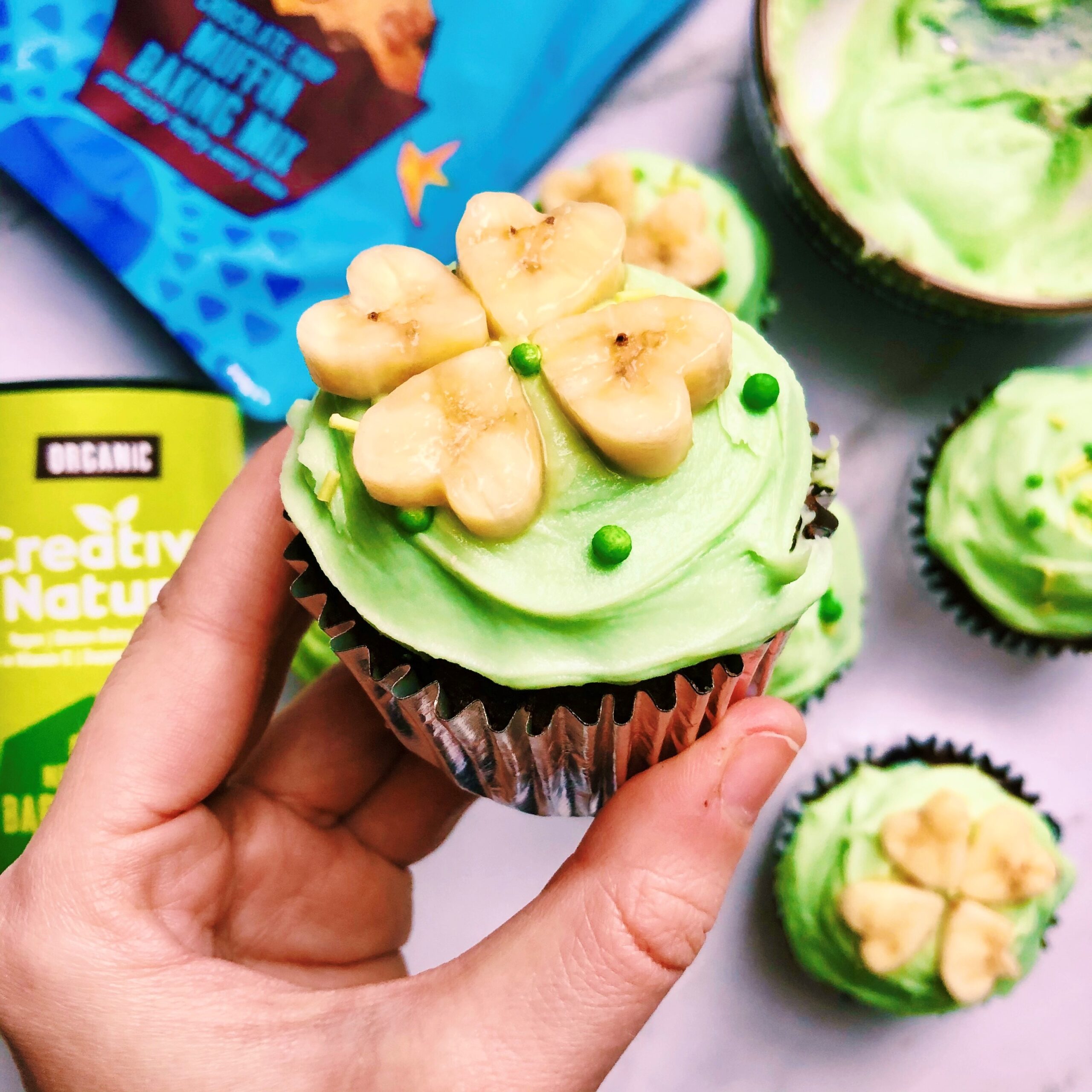 Barley Grass Choc Chip Muffins - Creative Nature Superfoods