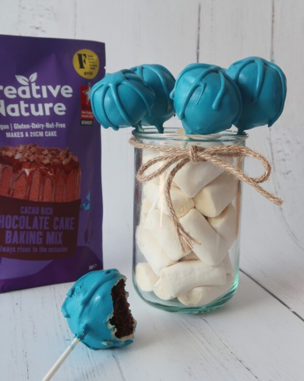 Teal Pumpkin Cake Pops - Creative Nature Superfoods
