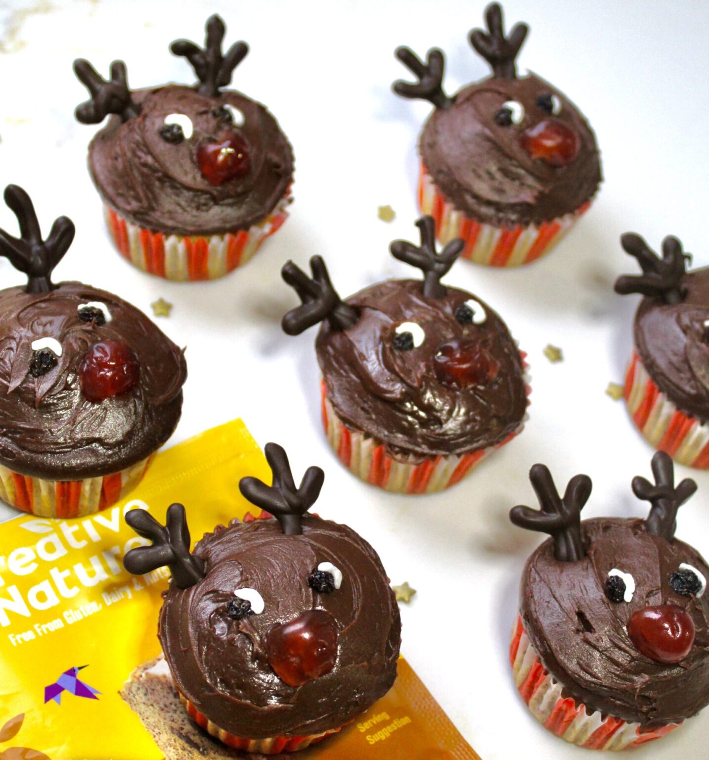 Banana Reindeer Cupcakes - Creative Nature Superfoods