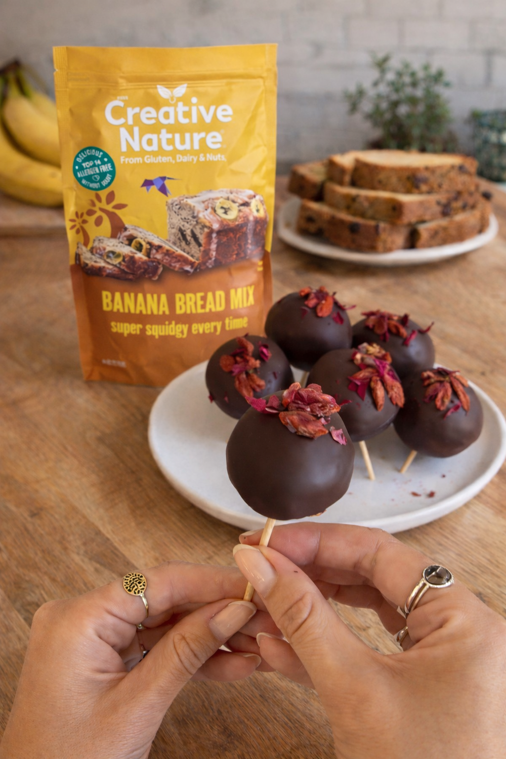 Be My Banana Bread Cake Pop - Creative Nature Superfoods